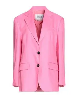 MSGM Blazer In Linen And Lyocell