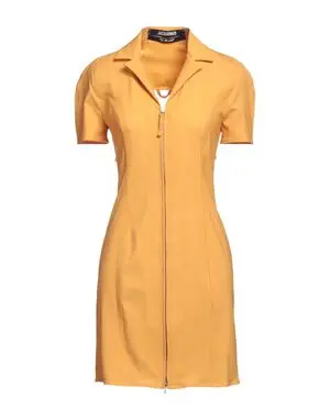 Jacquemus JACQUEMUS Short Sleeve Mini Dress Ocher
