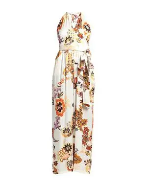 KAOS Floral Viscose Jumpsuit - White