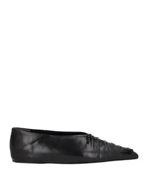 JIL SANDER Ballet Flats Size Soft Leather - Black