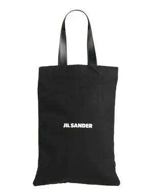 JIL SANDER Textile And Leather Shopper - Black