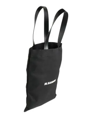 JIL SANDER Textile And Leather Shopper - Black