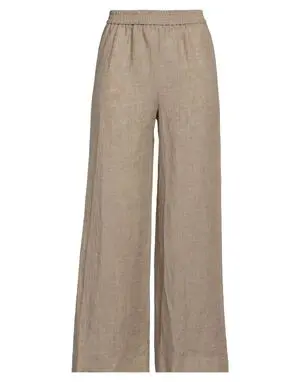 Fabiana Filippi Wide-Leg Linen Pants Khaki