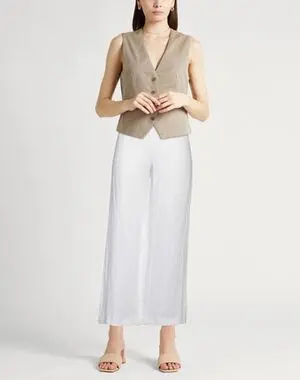 Fabiana Filippi Wide-leg Linen Pants - White