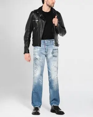 Dsquared2 Straight-leg Jeans With Leather Trims
