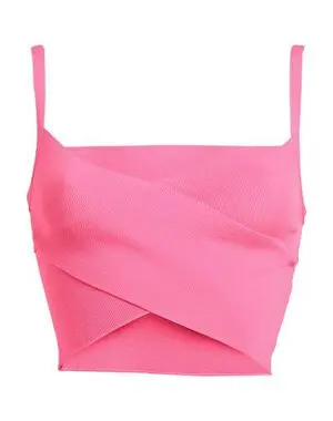MSGM MSGM Knit Crop Top Fuchsia