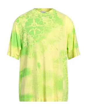 MARCELO BURLON COUNTY OF MILAN Man T-shirt Lime Green Size Xs Cotton, Polyester Acid Green