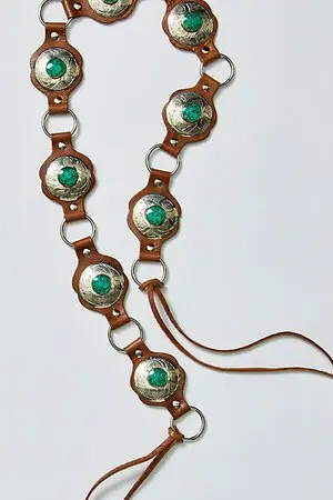 Z & L EUROPE Calypso Stone Wrap Belt - Green