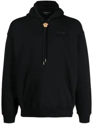 Versace La Medusa Cotton Hoodie - Black