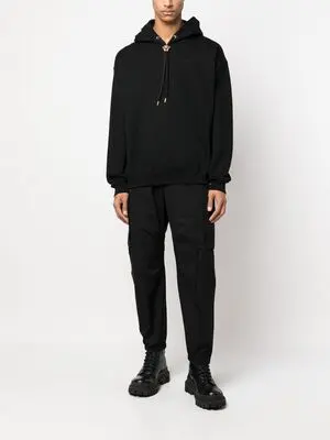 Versace La Medusa Cotton Hoodie - Black