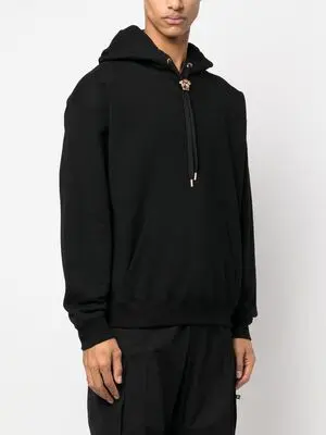 Versace La Medusa Cotton Hoodie - Black