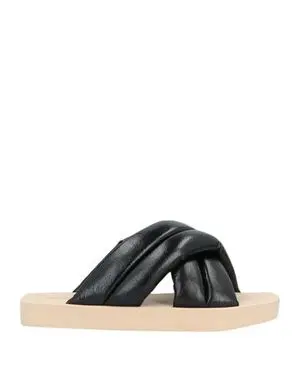 Proenza Schouler Leather Flat Sandals - Black