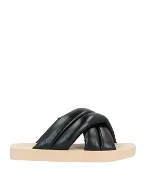 Proenza Schouler Leather Flat Sandals - Black
