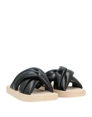 Proenza Schouler Leather Flat Sandals - Black