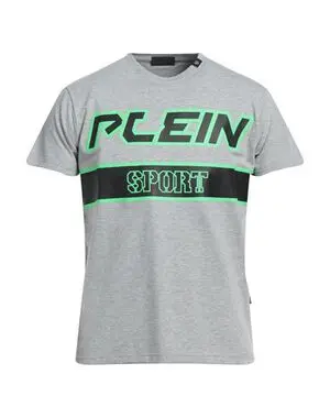 PLEIN SPORT T-shirt Size Cotton, Elastane - Light Grey