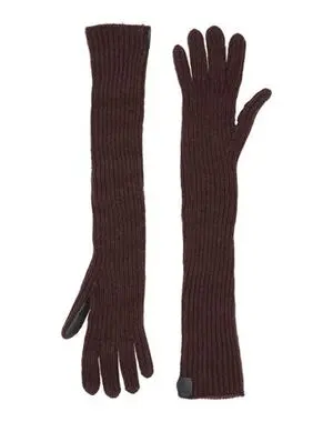 TOD'S Gloves In Cashmere And Leather Brown