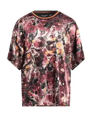 Dolce & Gabbana Man T-shirt Plum Size Xs Polyester, Elastane, Polyamide Deep Purple