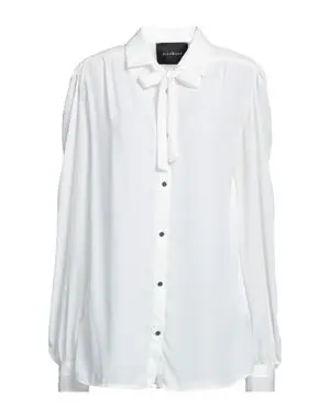 John Richmond Bow-tie Neck Crepe Shirt - White