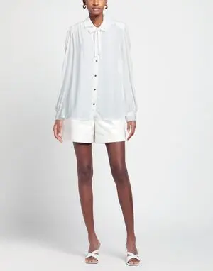 John Richmond Bow-tie Neck Crepe Shirt - White
