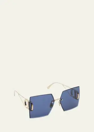 Dior 30Montaigne S7U Butterfly Sunglasses Shiny Gumetal Gra