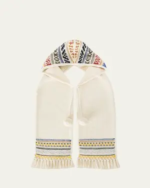 Loro Piana Hooded Bernina Cashmere Scarf - Fancy Nougat