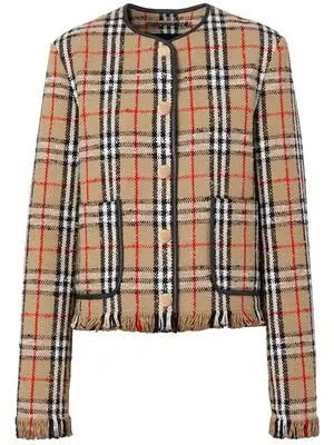 Burberry Vintage Check Bouclé Jacket - Neutrals