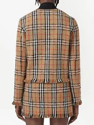 Burberry Vintage Check Bouclé Jacket - Neutrals