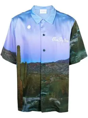 BLUE SKY INN Logo-embroidered Shirt Multicolour
