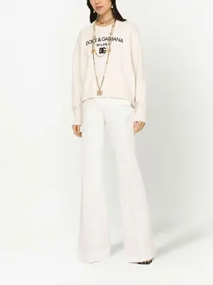Dolce & Gabbana Logo Cashmere Sweater - Neutrals