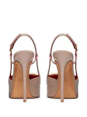 Valentino Garavani 120mm Vlogo Signature Slingback Pumps - Neutrals