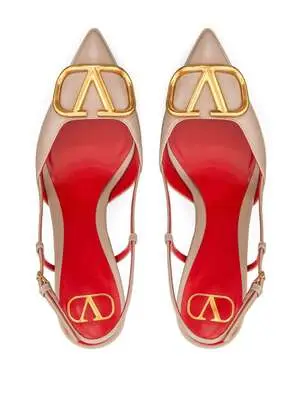 Valentino Garavani 120mm Vlogo Signature Slingback Pumps - Neutrals