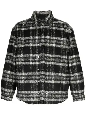 Y/project Textured Stripe-pattern Shirt Jacket