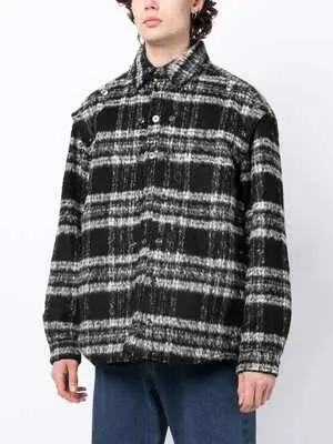 Y/project Textured Stripe-pattern Shirt Jacket