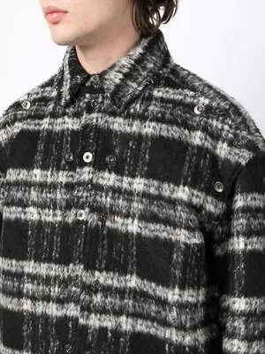 Y/project Textured Stripe-pattern Shirt Jacket