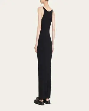 Eterne Terne Scoop-neck Ribbed Knit Dress