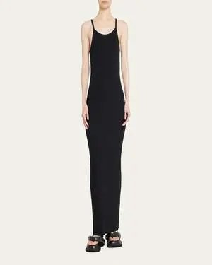 Eterne Terne Scoop-neck Ribbed Knit Dress
