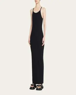 Eterne Terne Scoop-neck Ribbed Knit Dress
