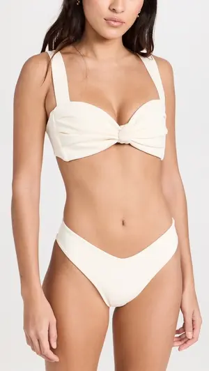 MONTCE Hayden Bikini Top - Cream Rib