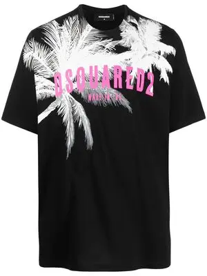 Dsquared2 Graphic-print Short-sleeve T-shirt - Black