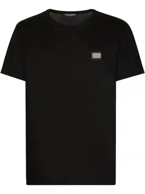 Dolce & Gabbana Logo-tag Cotton T-shirt - Black