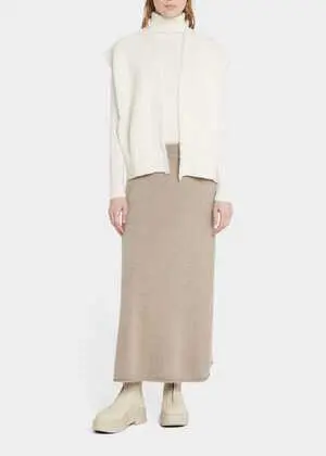 LISA YANG Elin Cashmere Midi Skirt Mole