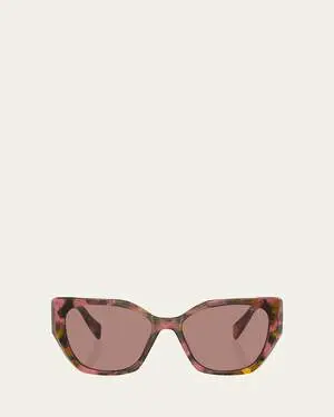 Prada Prada Geometric Square Sunglasses Lite Brown
