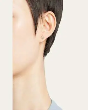 SYDNEY EVAN Fluted 14k And Diamond Stud Earrings