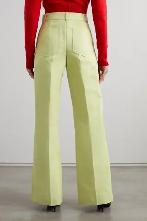 Victoria Beckham Alina Twill Wide-leg Pants