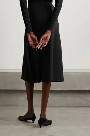 Gabriela Hearst Freddie Midi Skirt - Black