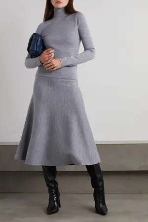 Gabriela Hearst Freddie Midi Skirt - Gray