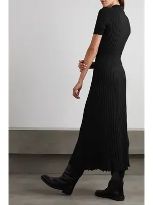 Gabriela Hearst Amor Ribbed Maxi Dress - Black