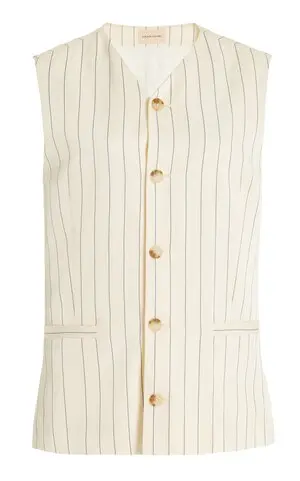LOULOU STUDIO Cetina Pinstriped Vest