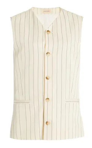 LOULOU STUDIO Cetina Pinstriped Vest