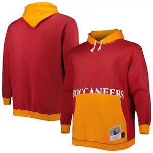 Mitchell & Ness Orange Tampa Bay Buccaneers Big & Tall Big Face Pullover Hoodie - Red